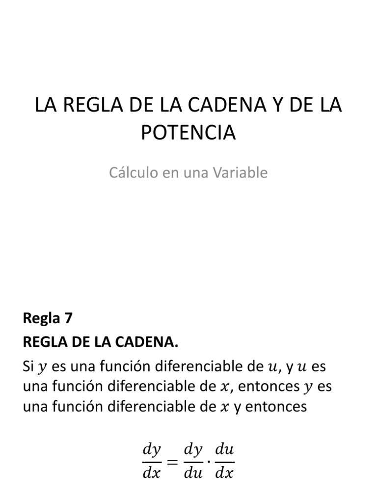 2 - 12 Regla Cadena PDF | PDF | Derivado | Función (Matemáticas)