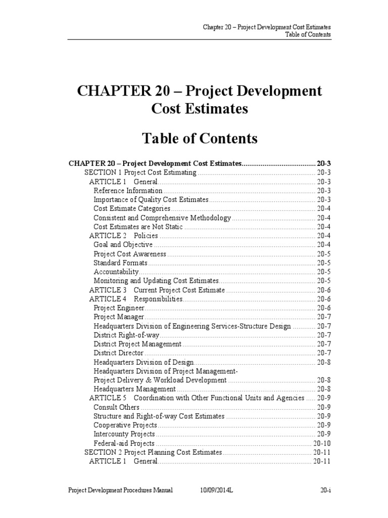 Project Development Cost Estimates | PDF | Feasibility Study | Project ...
