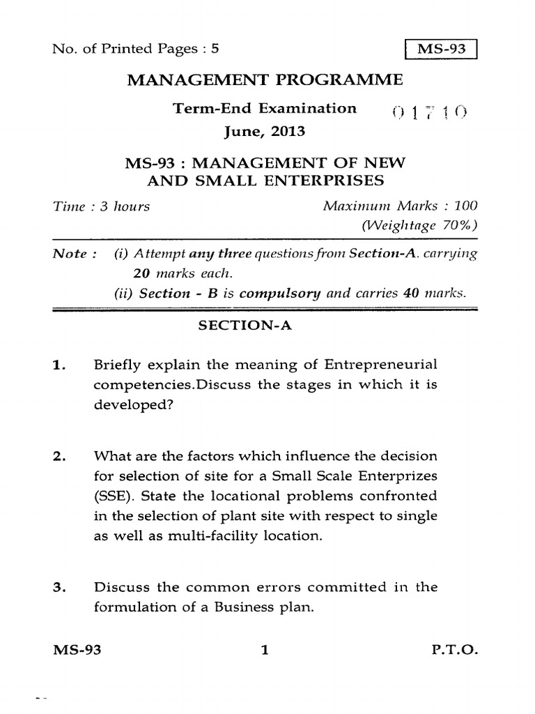 MS 93 | PDF | Venture Capital | Business