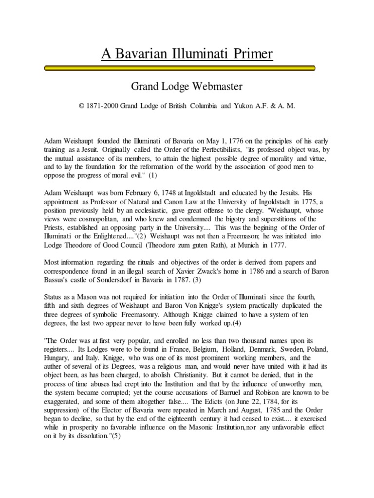 A Bavarian Illuminati Primer | PDF | Illuminati