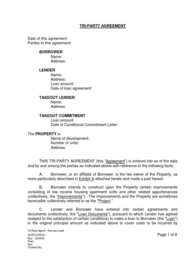 Ensuring Project Financing: A Tri-Party Agreement Between a Borrower ...