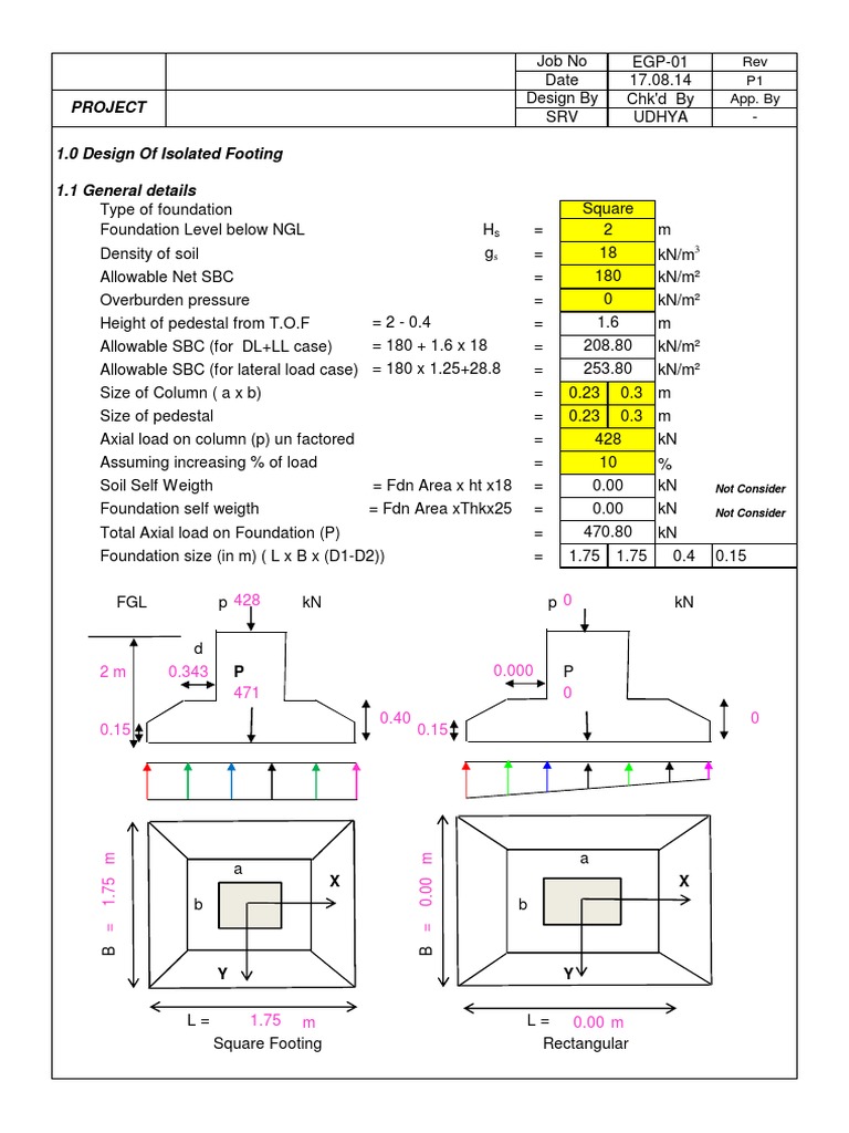 One Way Slab & Footing | PDF | Chemical Product Engineering | Building ...