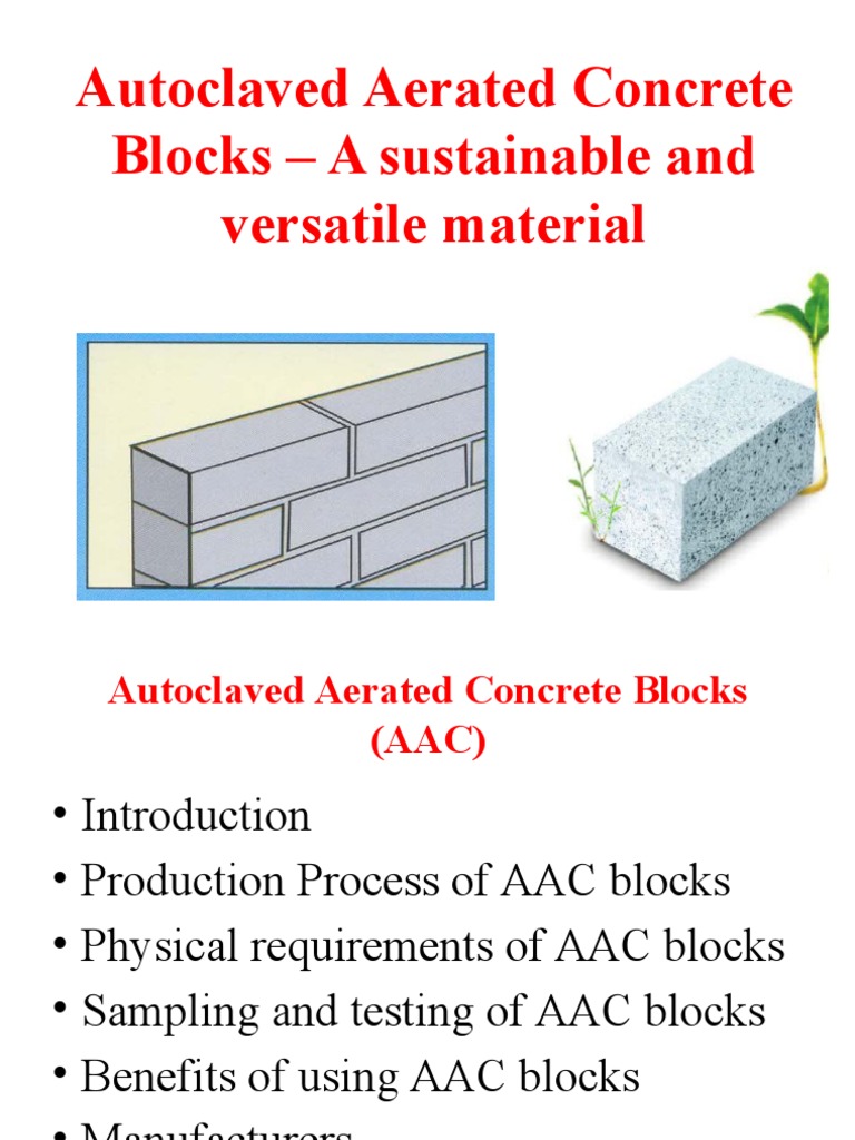 AAC Blocks | PDF | Concrete | Brick