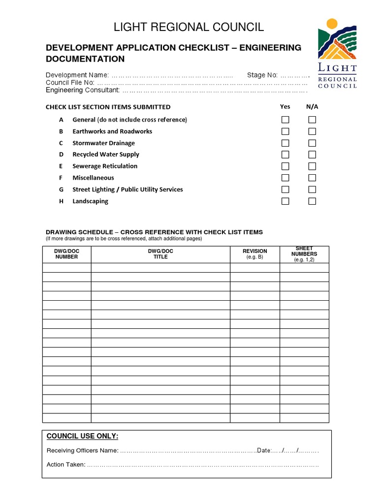 Design Drawings Checklist | PDF | Sanitary Sewer | Road