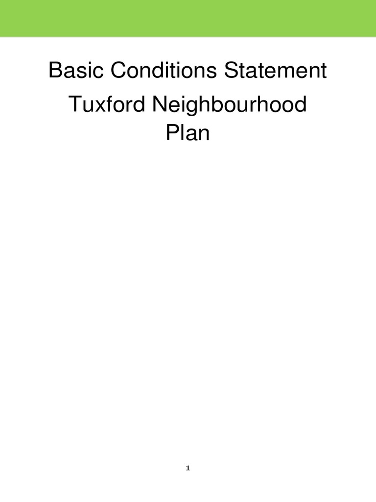 Tuxford Neighbourhood Plan Conditions Statement | PDF | Sustainability ...