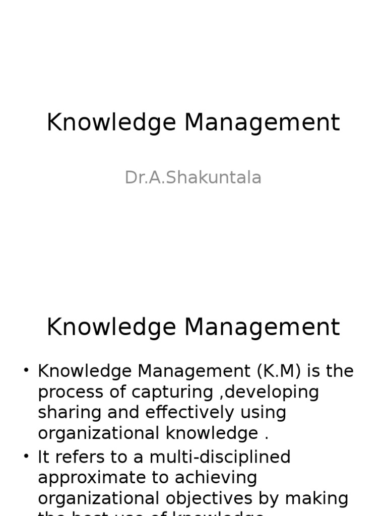 Knowledge Management | PDF | Knowledge Management | Tacit Knowledge