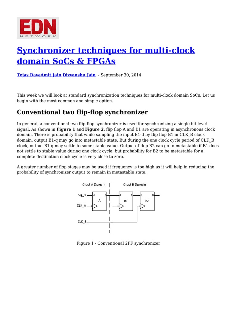 Multi-Clock SoC Synchronization Techniques | PDF | Electronic Circuits | Computer Engineering