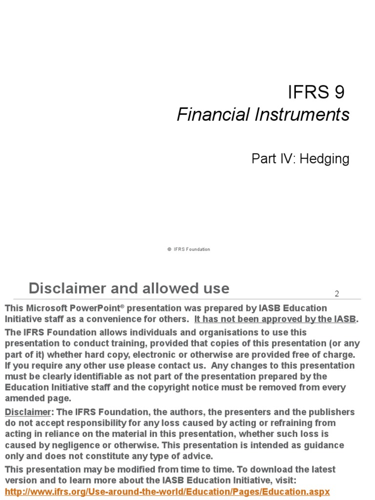 IFRS 9 Part IV Hedging November 2015 | PDF | International Financial ...