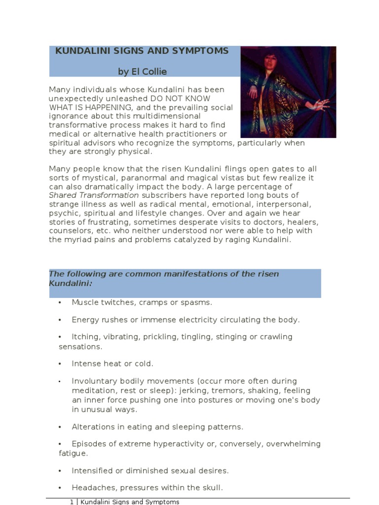 Kundalini Signs and Symptoms | Download Free PDF | Kundalini | Spirituality
