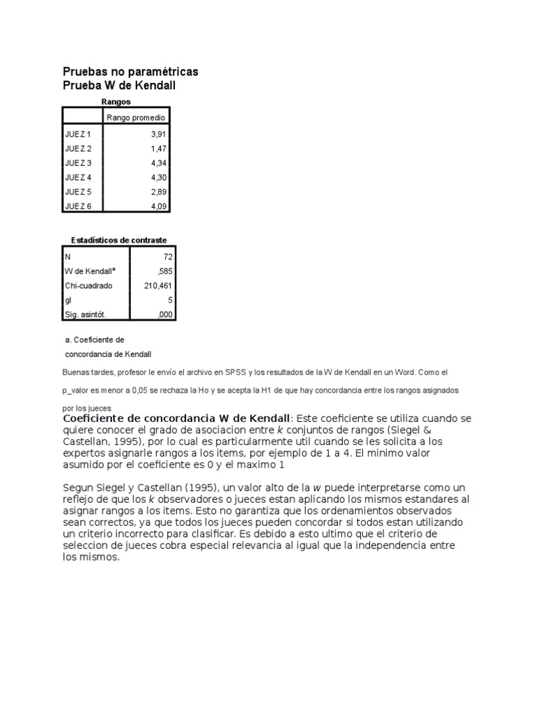 Kendall | PDF | Estadísticas | Método científico