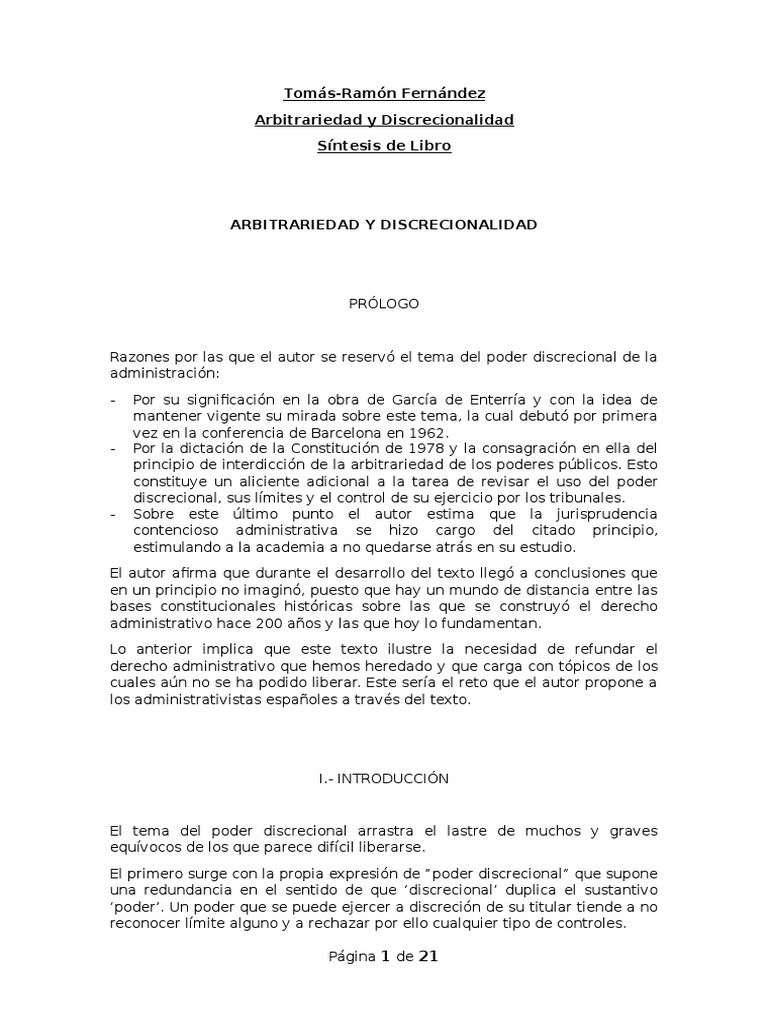 Discrecionalidad y Arbitrariedad en Derecho | PDF | Jurisdicción | Juez