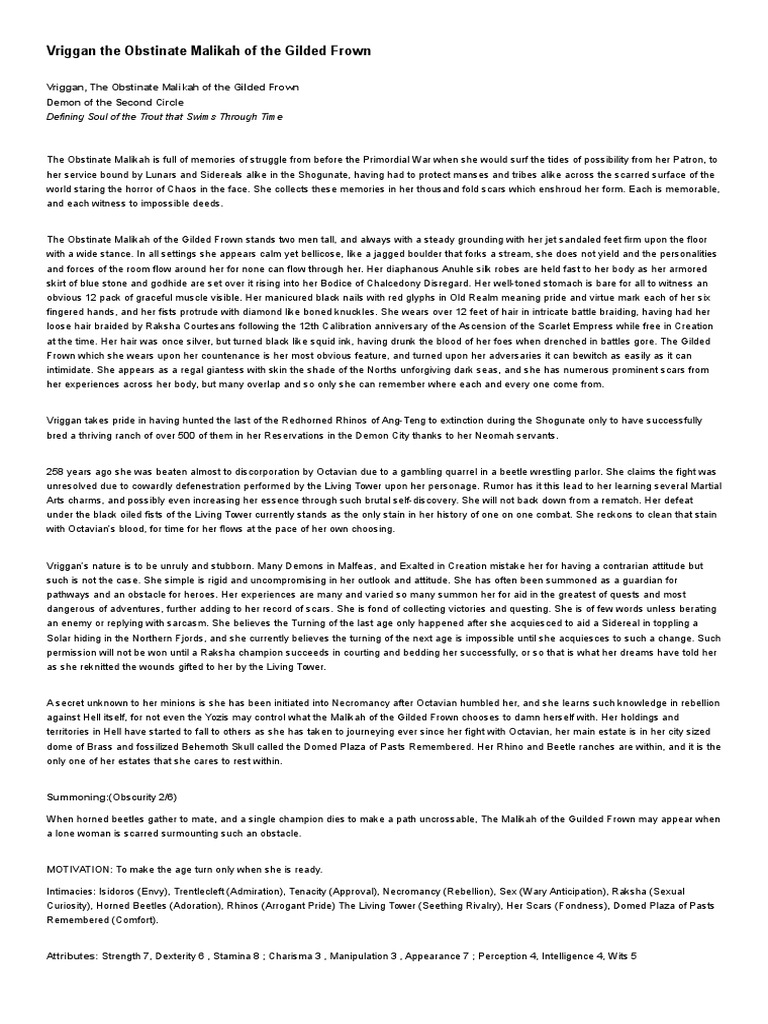 Exalted 2nd Circle Demon Index | PDF | Ships | Nature