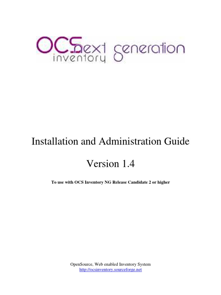 Ocs Inventory Installation And Administration Guide Version 1 4 Pdf Web Server Internet And Web