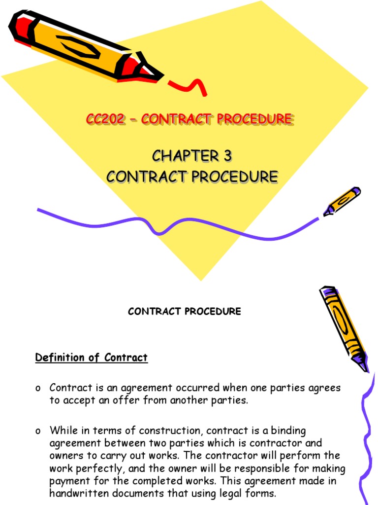 Contract Procedure | PDF | General Contractor | Private Law