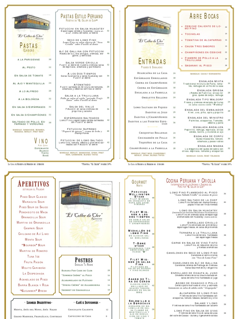 El Celler de Cler Restaurant | PDF | Uva | Vitis