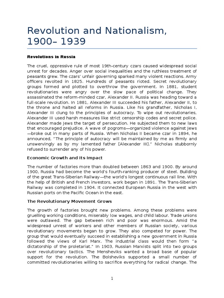 Revolution and Nationalism | PDF | Vladimir Lenin | Communist Party Of ...