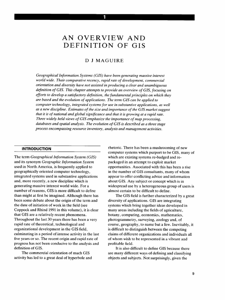 Definition of GIS | PDF