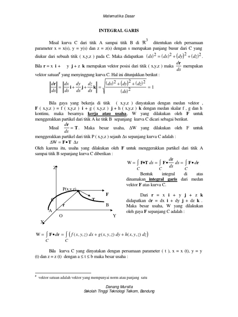 Modul Matematika - Integral Garis | PDF