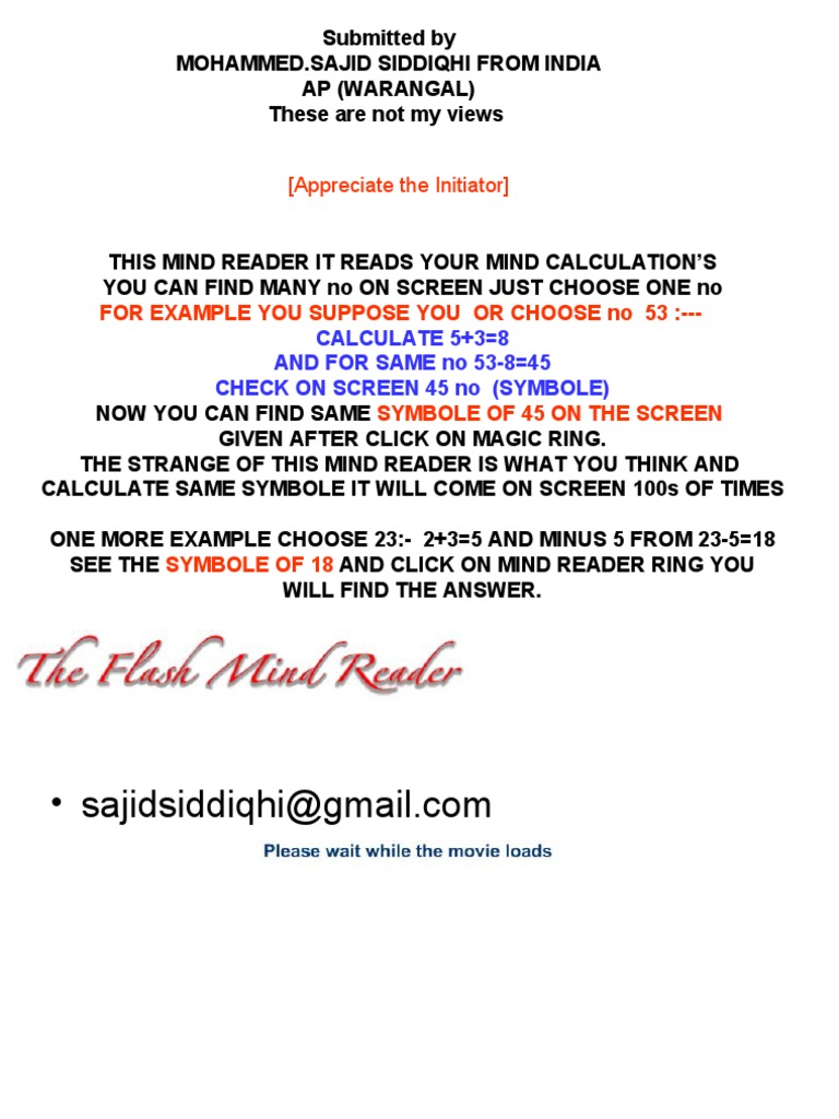 01 Mind Reader (Sajid Siddiqui) | PDF