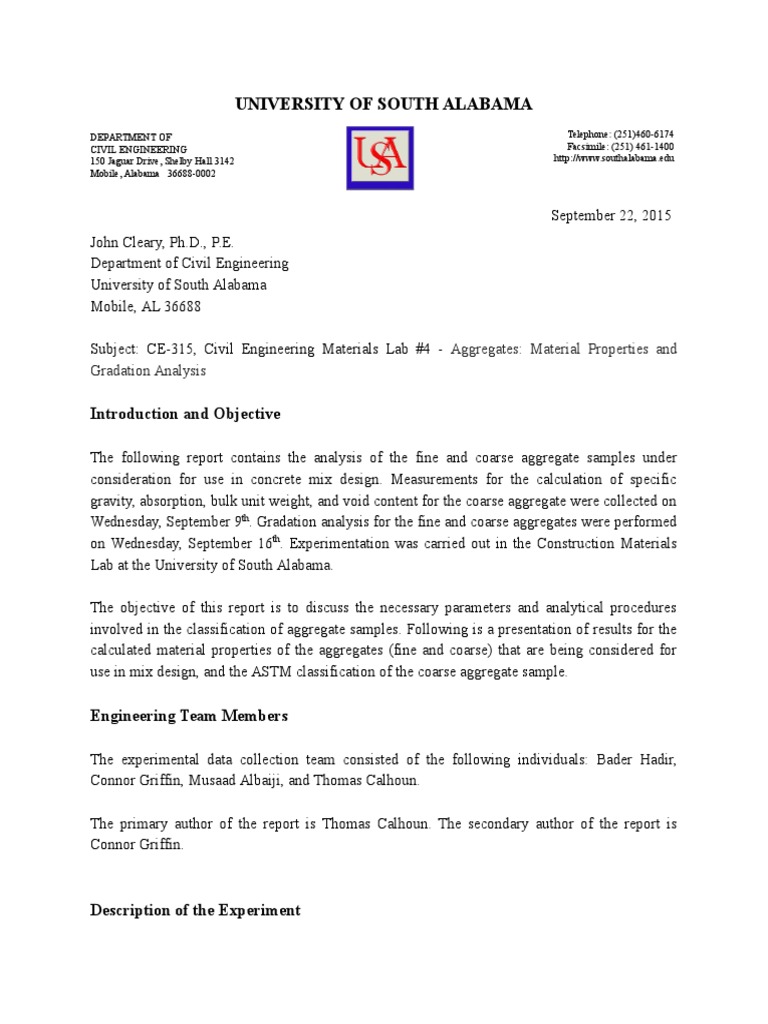 CE315-Group 8-Lab Report 4 - Gradation Analysis | PDF | Density | Physics