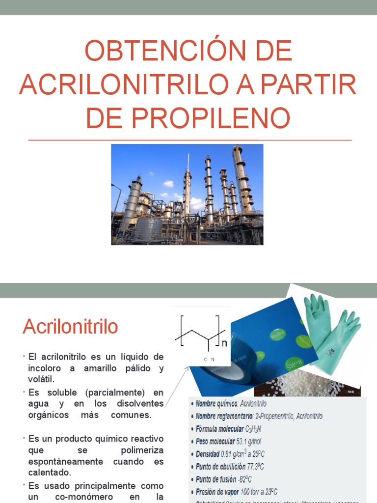 acrilonitrilo procesos.pptx | Amoníaco | Oxígeno