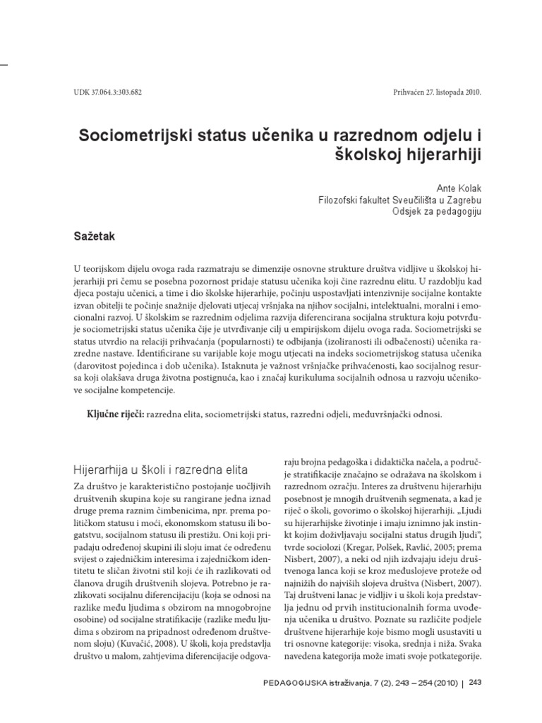 Sociometrija | PDF