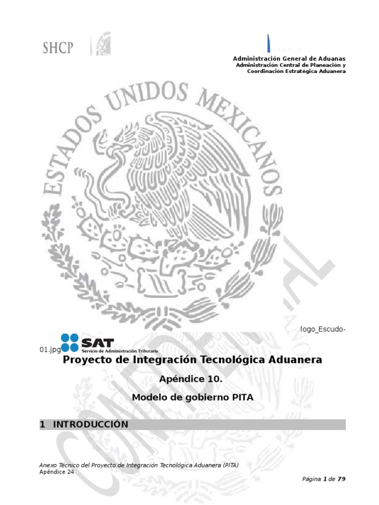 Modelo Gobierno PITA: Reglas y Roles | PDF | aduana | Planificación