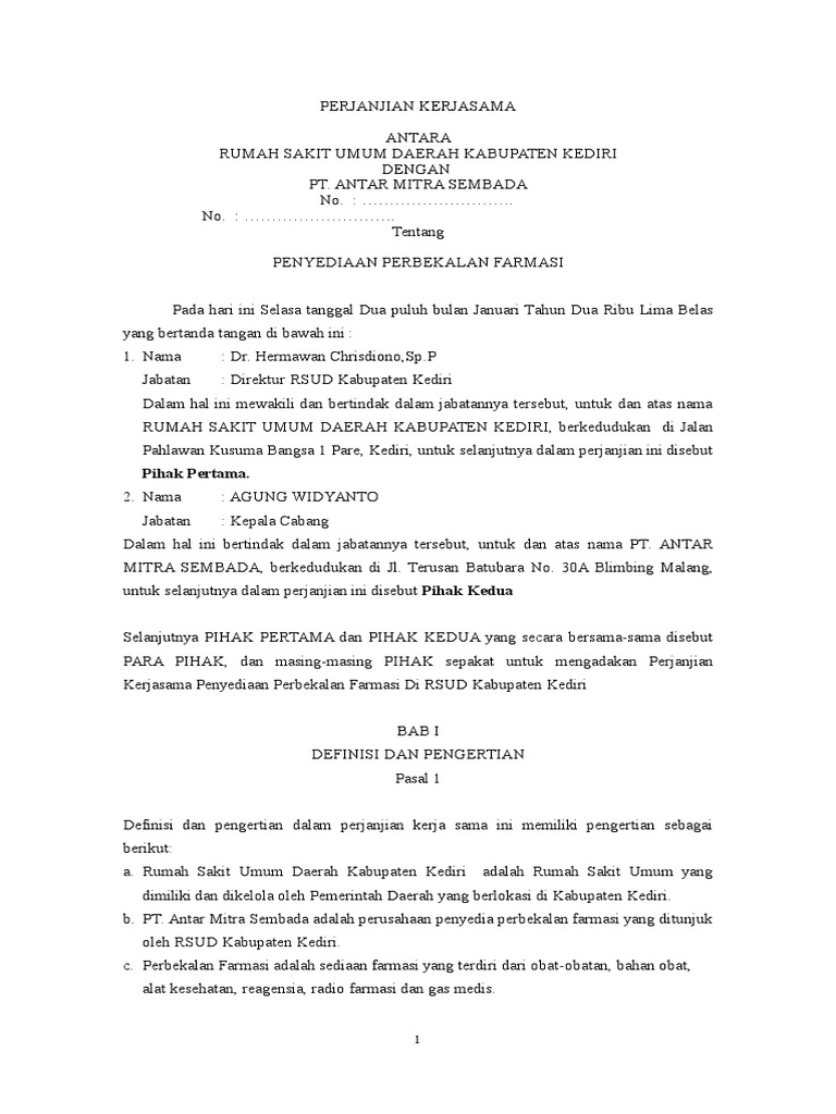 MOU Antarmitra Sembada | PDF