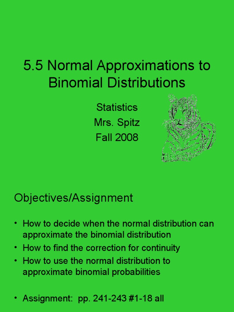 5.5 Normal Approximations To Binomial Distributions | PDF | Probability ...