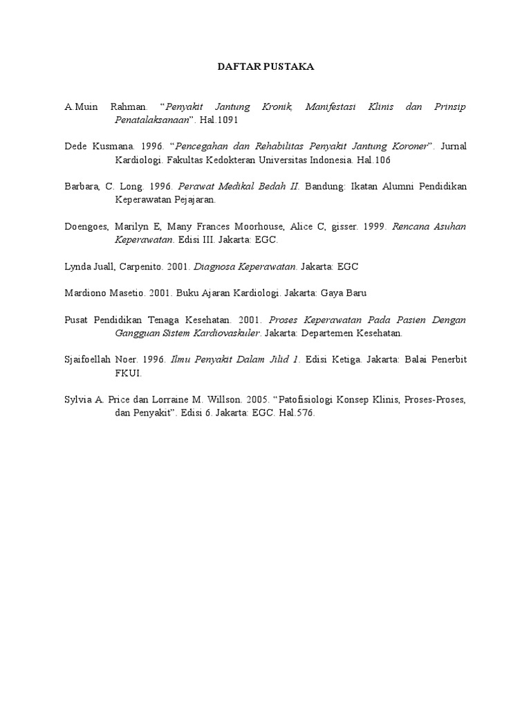 Daptar Pustaka & Pathway PJK | PDF | Pengembangan Diri | Kesehatan Holistik
