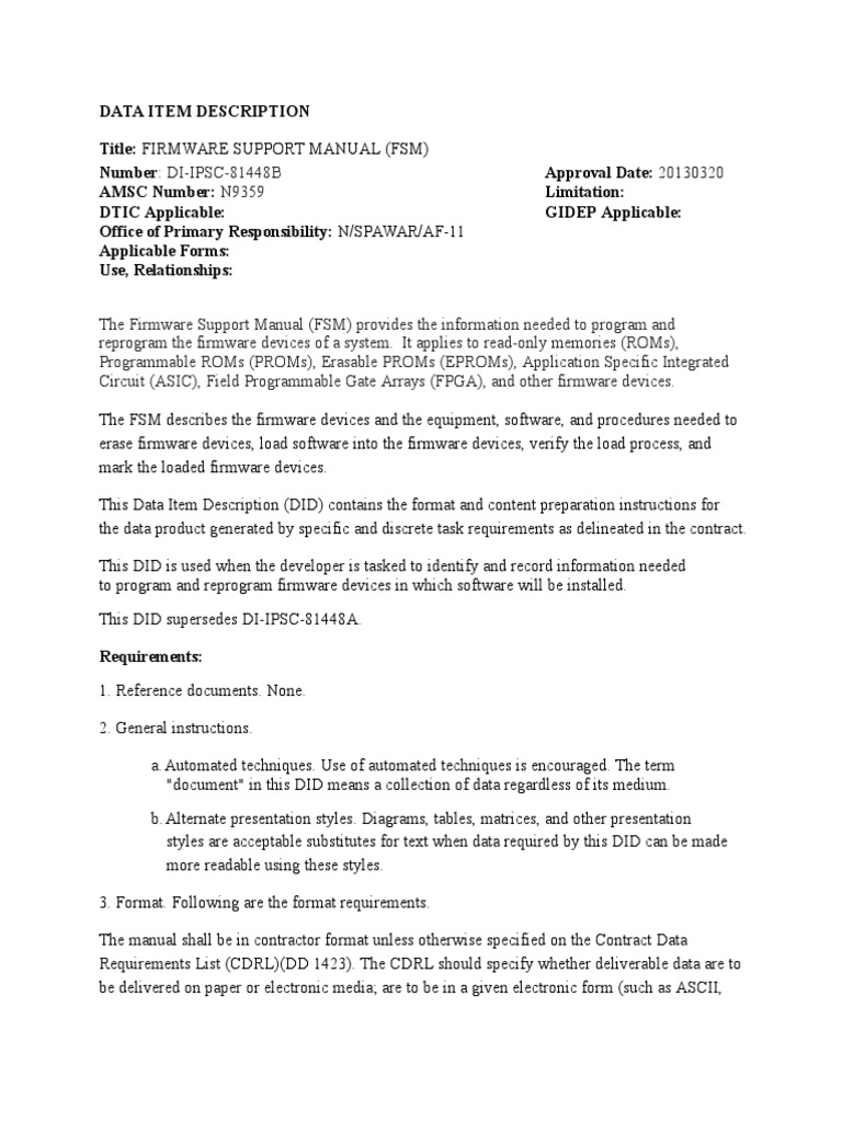 Di Ipsc 81448B | PDF | Read Only Memory | Verification And Validation