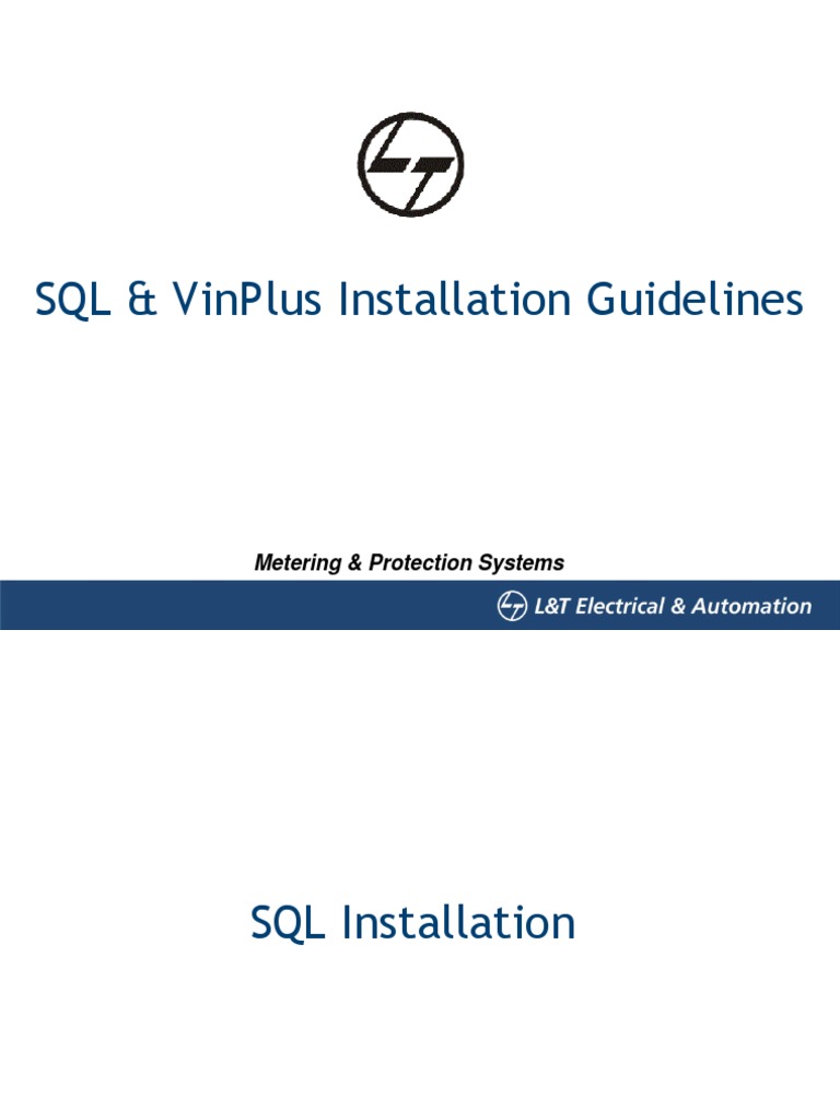 VinPlus Installation | PDF | Microsoft Sql Server | Databases
