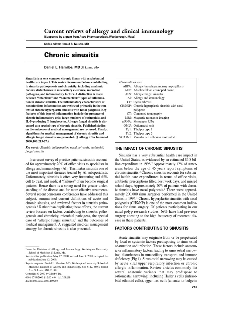 Chronic Sinusitis | PDF