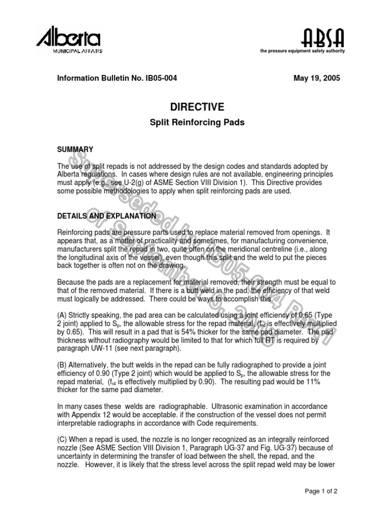 Safety guidelines for split reinforcing pads | PDF | Welding | Construction