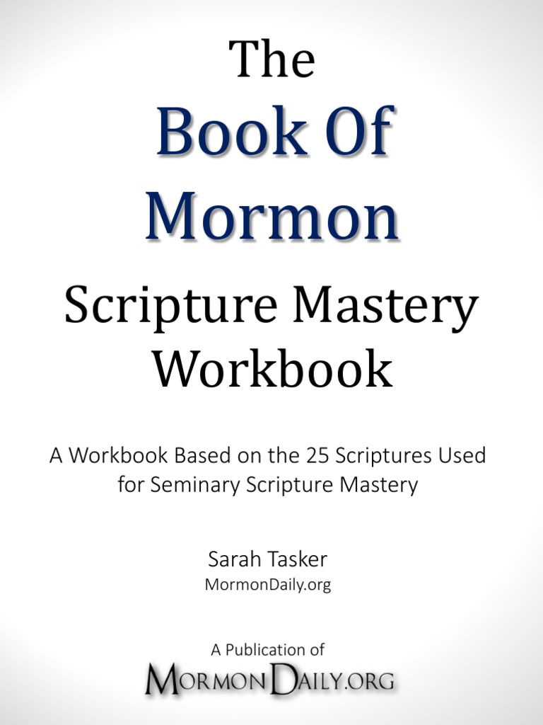 Book of Mormon Scripture Mastery Workbook | Book Of Mormon | Christian ...