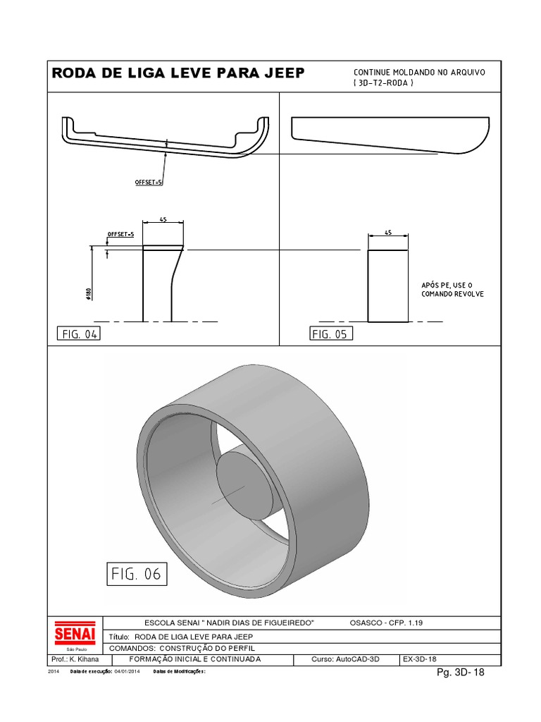 AutoCAD 3D Commands for Jeep Wheel | PDF