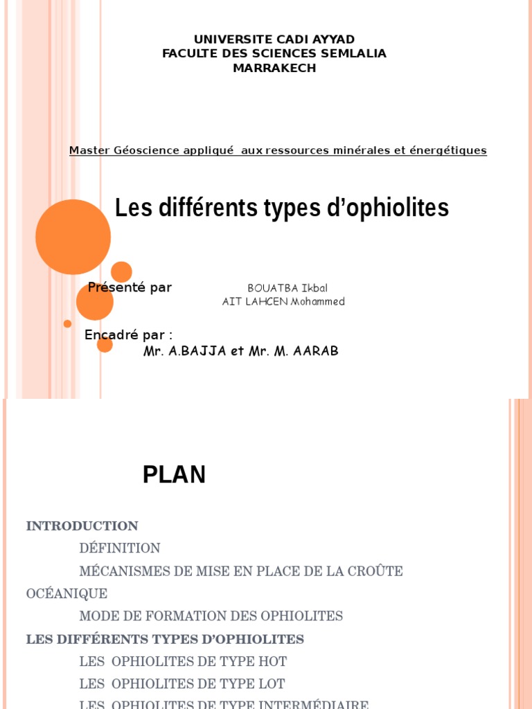 Types et formation des ophiolites | PDF | Tectonique | Pétrologie