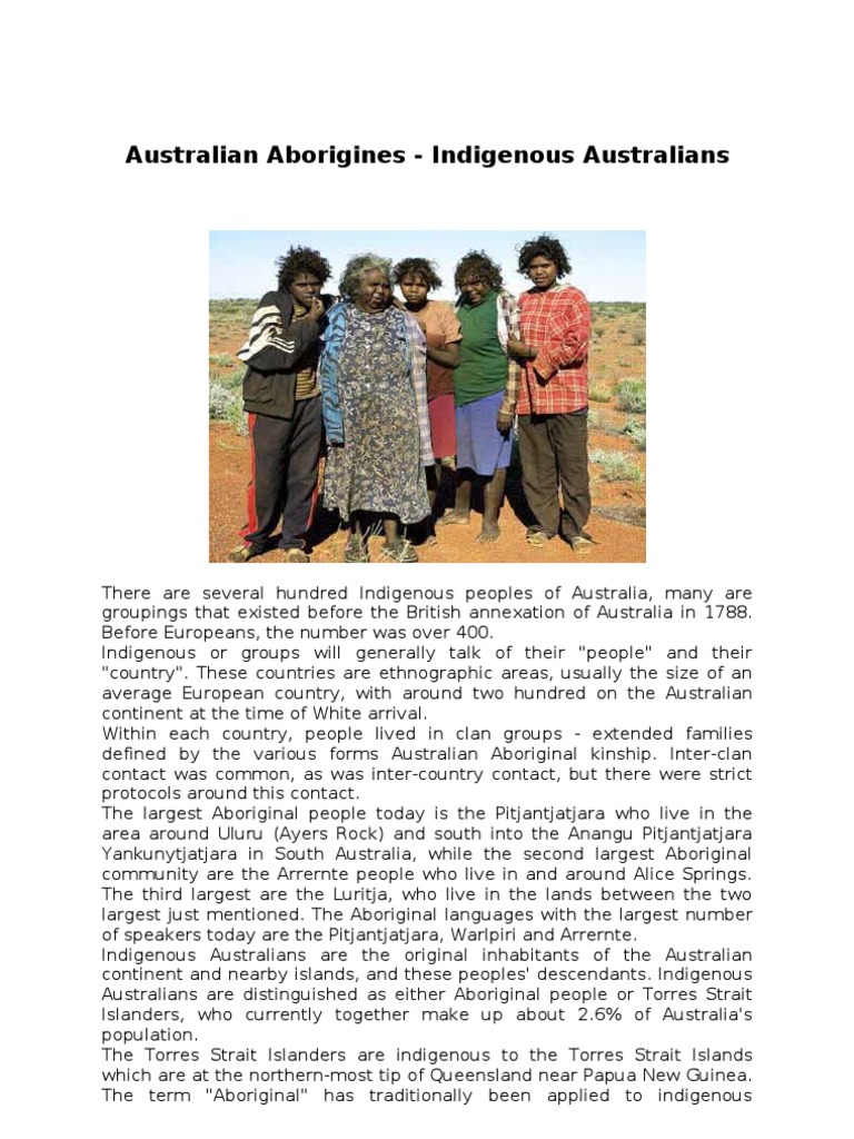 Australian Aborigines | PDF | Indigenous Australians