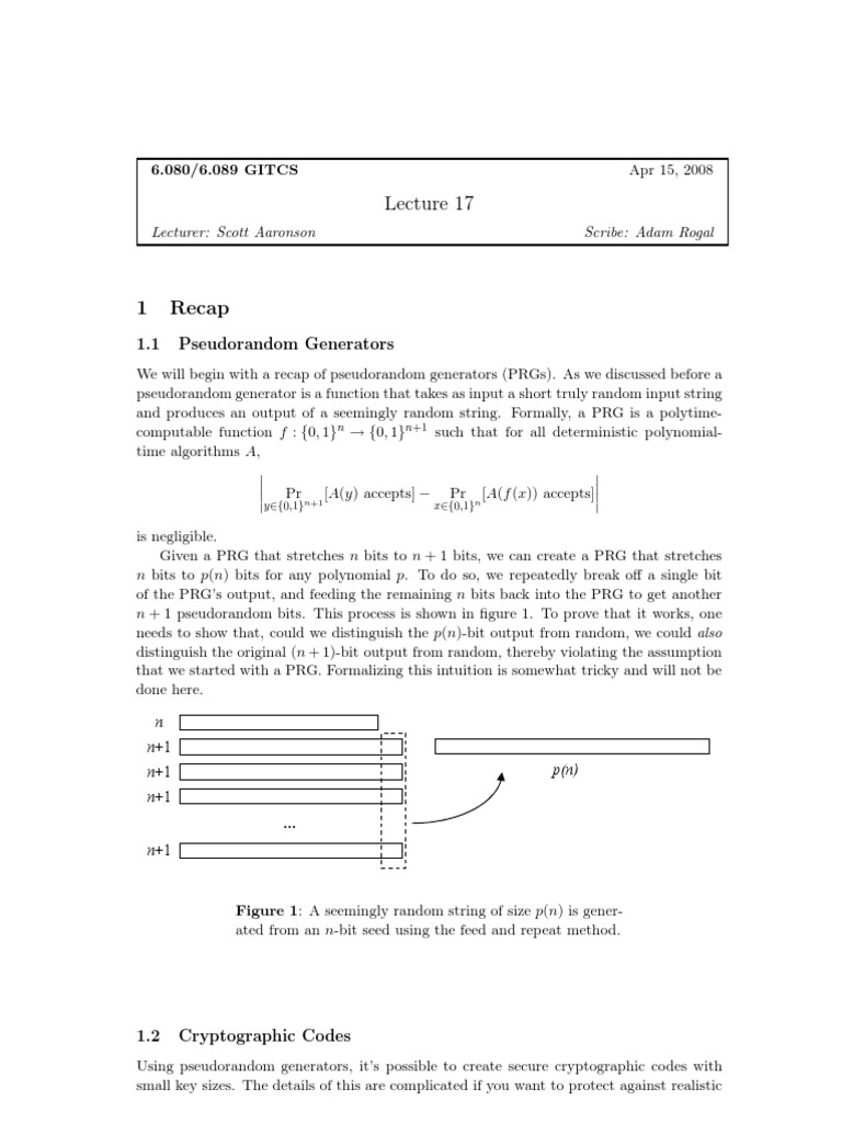MIT6 045JS11 Lec14 | PDF | Key (Cryptography) | Cyberwarfare