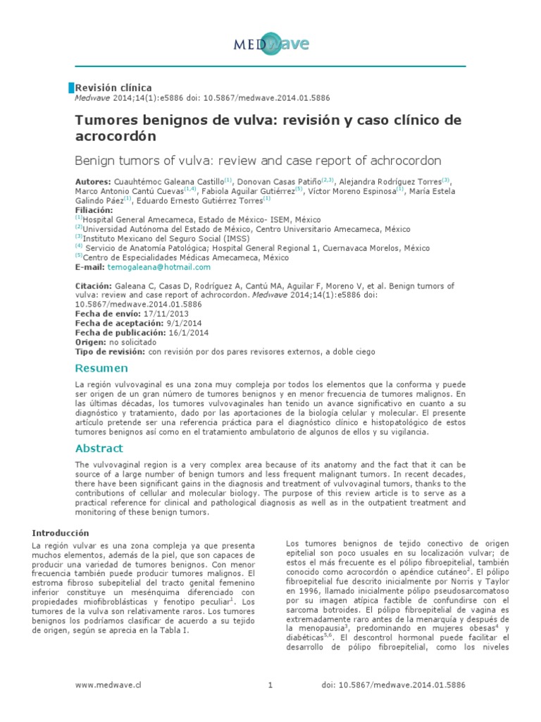 Revision y Caso Clinico de Acrocordon | PDF | Biología | Medicina CLINICA
