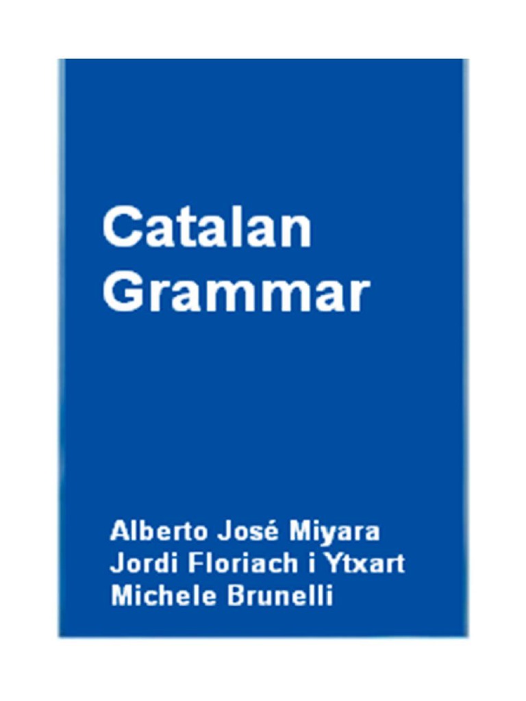 Catalan Grammar | PDF