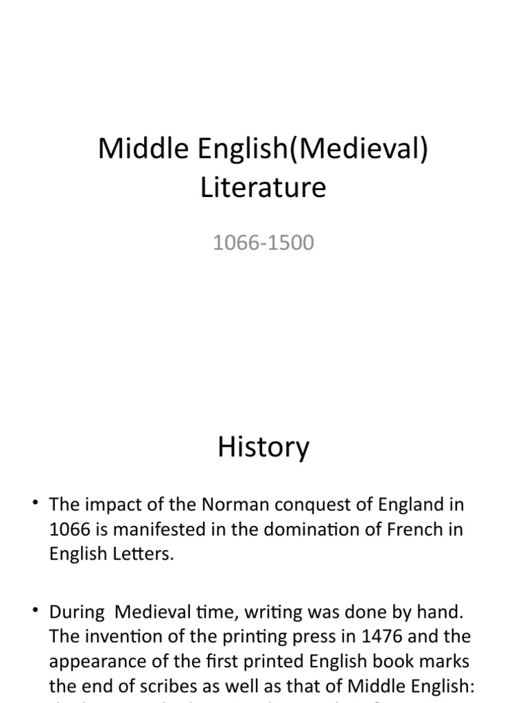 Middle English Literature | PDF