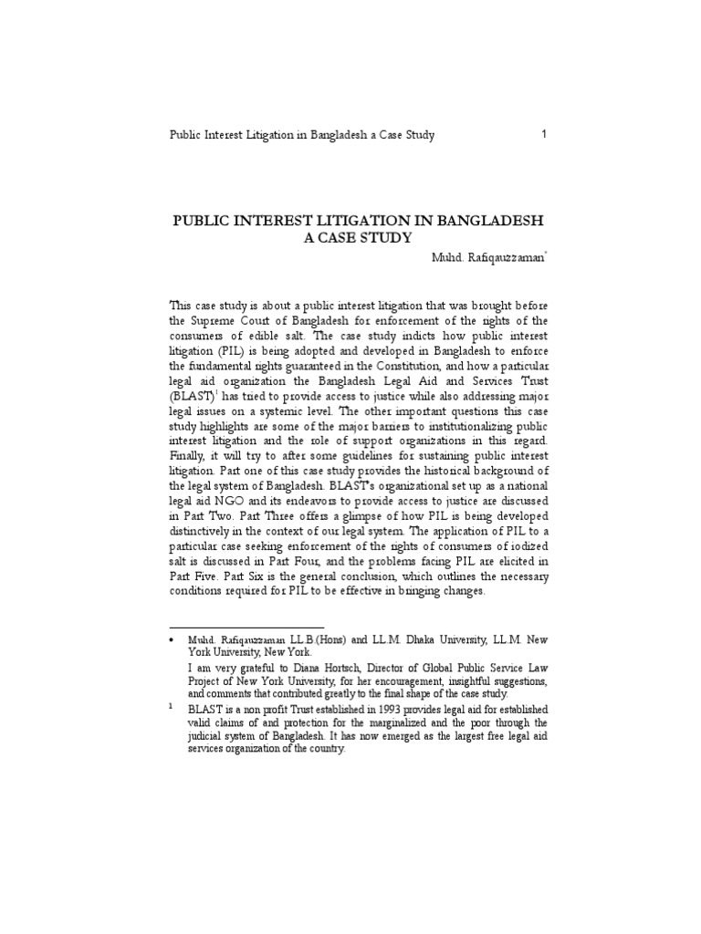 Public Interest Litigation | PDF | Judiciaries | Supreme Courts