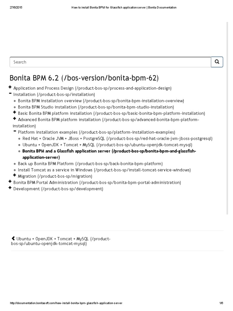 How To Install Bonita BPM For Glassfish Application Server - Bonita Documentation | PDF ...