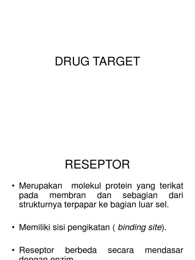 Target Kerja Obat (Reseptor) | PDF | Antagonis Reseptor | Reseptor ...