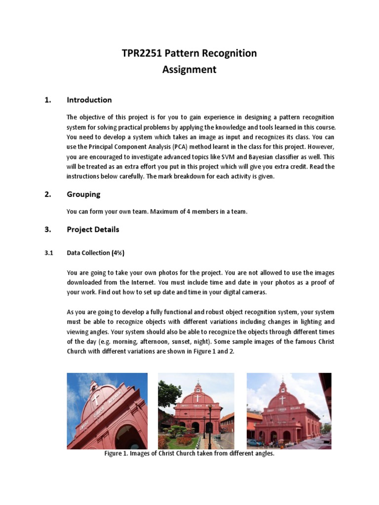 Tpr2251 Pattern Recognition Assignment 3 1 Data Collection 4 Pdf Pattern Recognition