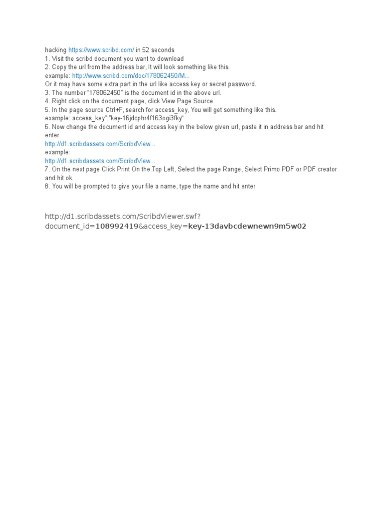 How To Download Books in Scribd Without Log in | PDF | Scribd | World ...
