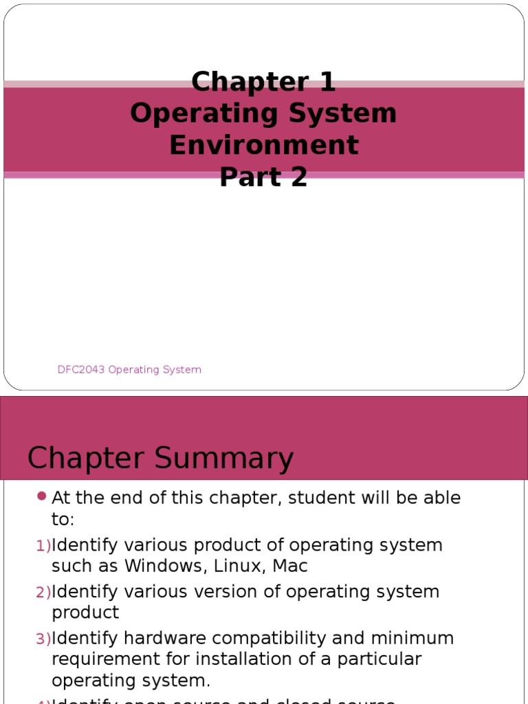 Chapter 1 Part 2 | PDF | Mac Os | Microsoft Windows