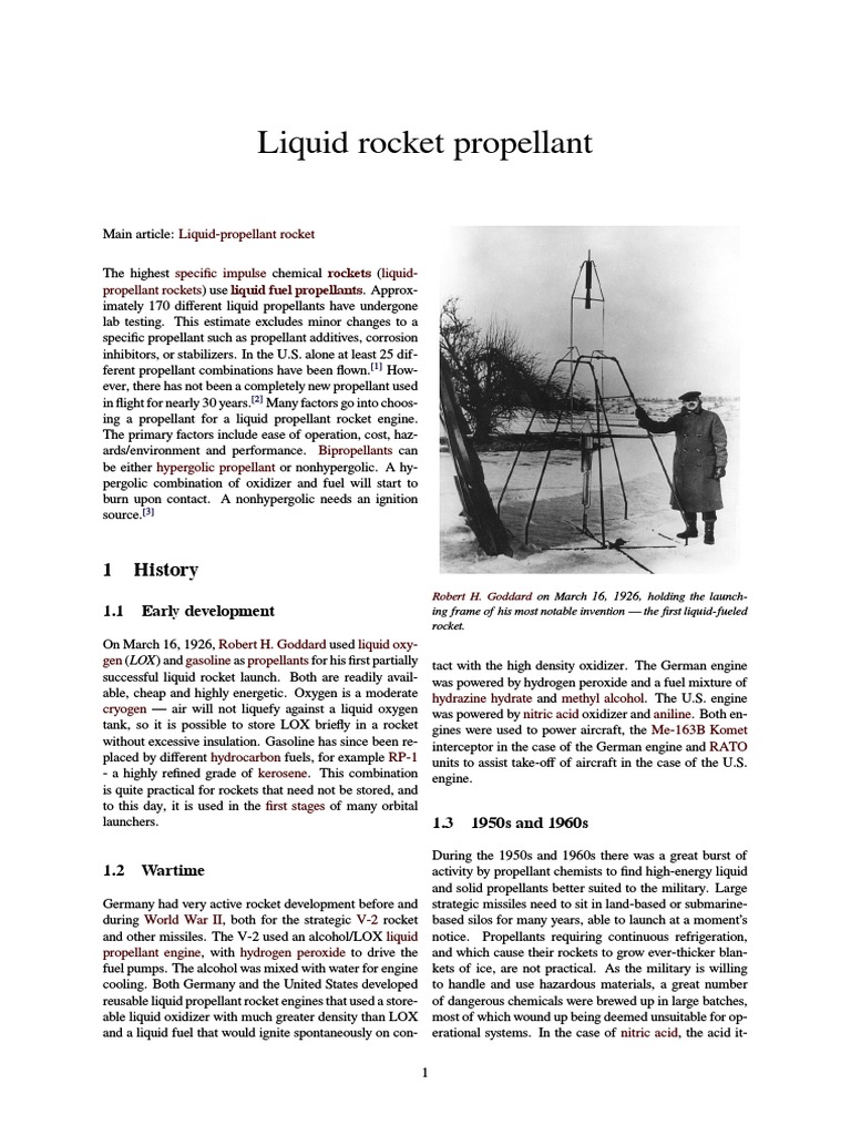 Liquid Rocket Propellant | Rocket Propellant | Aerospace Engineering