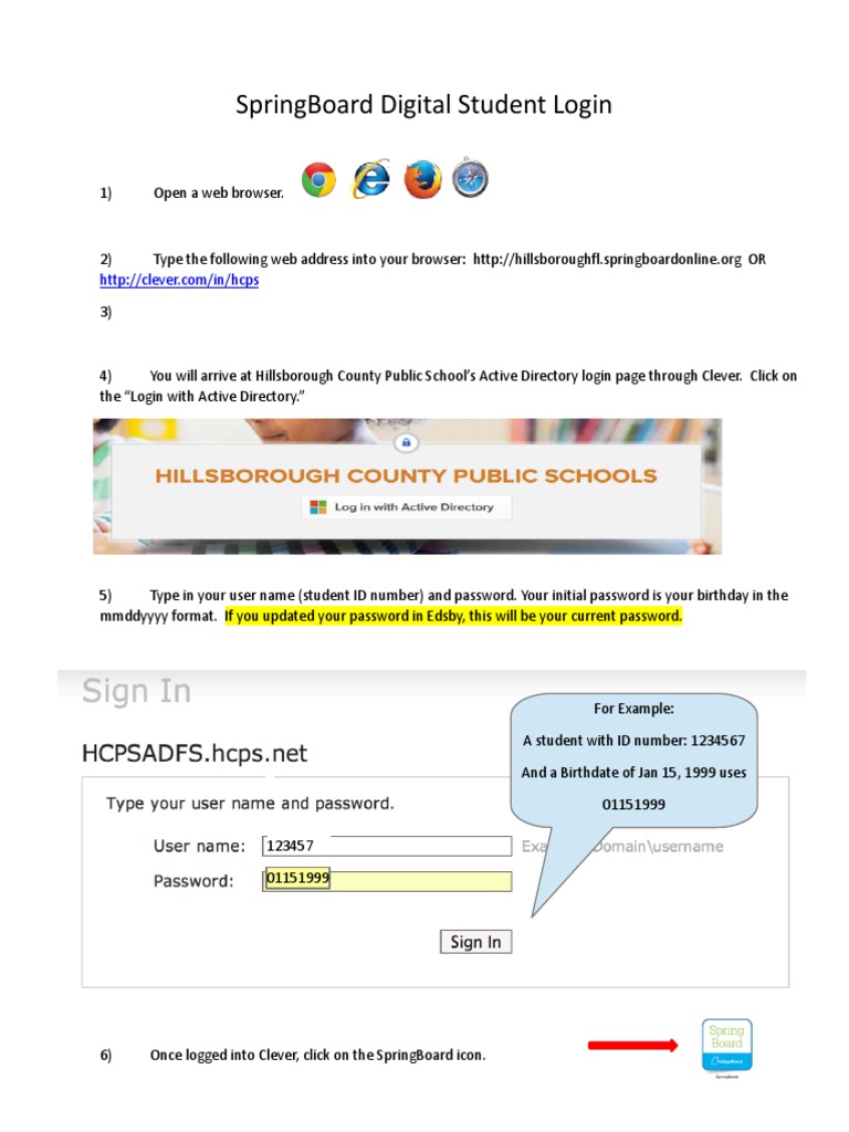 Student Guide: SpringBoard Login | PDF | Computers